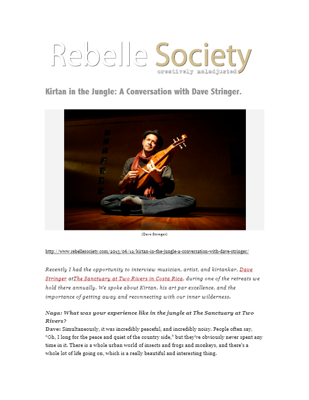 Print Interviews & Profiles - Dave Stringer